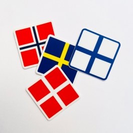 Square Flag Stickers Small