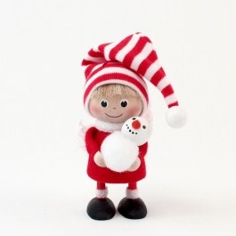 Tomte Boy with Snowman