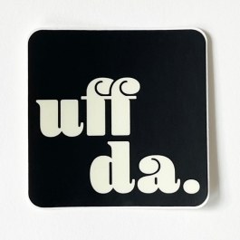 Retro Uff Da Sticker