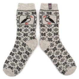 Wool Puffin Socks